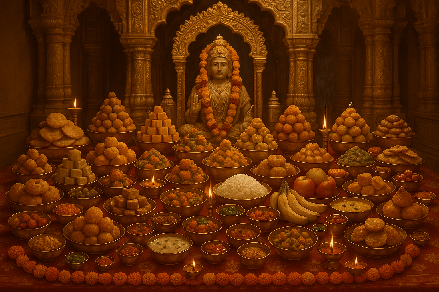 Chappan Bhog for God: The Divine Offering of 56 Delicacies ...